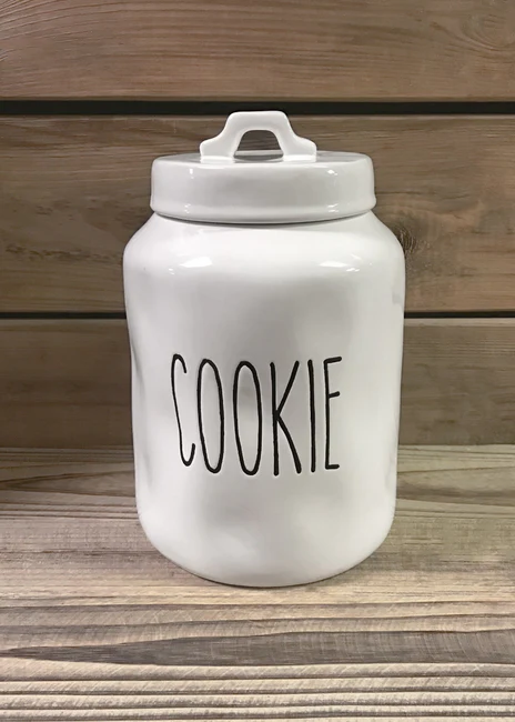 Ceramic Farmhouse COOKIE Canister – Silk Degrees